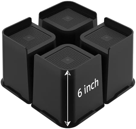 Amazon.com: HANIHUA Bed Risers 4 inch Heavy Duty, 4 Pack Oversized ...