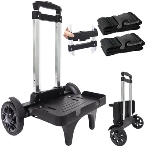 Amazon.com: Backpack Trolley - 4 Wheels Folding Compact Lightweight ...