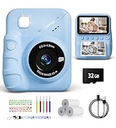 Amazon.com: TIATUA Kids Camera Instant Print, Camera for Kids with ...