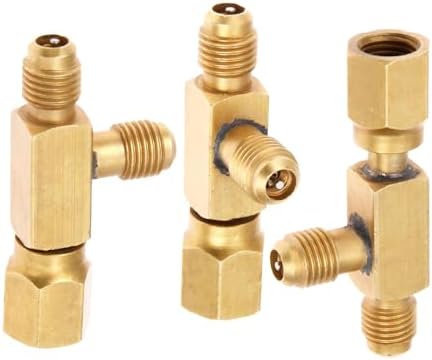 3 Pcs Quick Coupler Access Tee, 1/4'' Valves Core Tee Adapter with ...