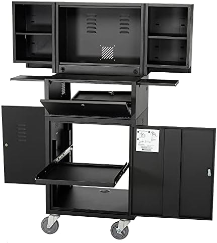 Amazon.com: Global Industrial Mobile Security LCD Computer Cabinet ...
