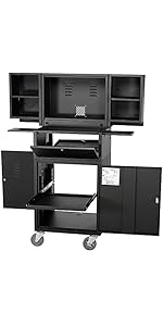 Amazon.com: Global Industrial Mobile Computer Cabinet, Black, 27" W x ...