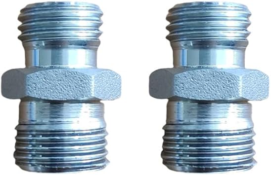 2Pcs M14 to M16 Fittings Adapters Excavator Hydraulic Hose Pipe Thread ...