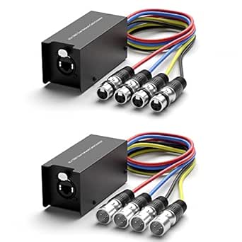 Amazon.com: Wrugste 3.3 Ft 4 Channel 3-Pin XLR Extender Multi Network ...