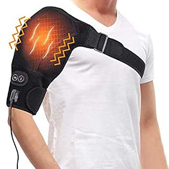 Shoulder Vibration Massage Heating Brace, Shoulder Heat Therapy Wrap ...