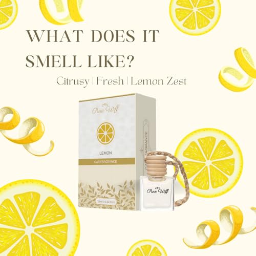 Lemon & Sparkling Dew Car Perfume - 2x10ML Long Lasting Hanging Car Air ...