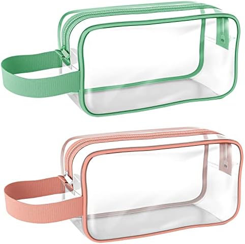 Amazon.com: GAGAKU 2pcs Clear Toiletry Bag TSA Approved Travel Toiletry ...