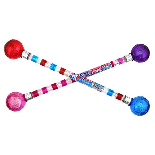 15" Long Cheerleader Baton Sticks Glitter Baton (6 Pack) Twirling for ...