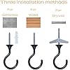 Amazon.com: Lizntiate 2 Sets Ceiling Hook Large Swag Heavy Duty Swag ...
