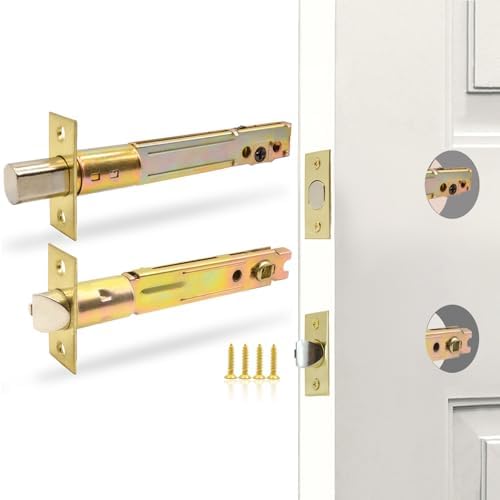 Amazon.com: Kwikset 82247-15 Adjustable Radius Deadlatch Brass Finish ...
