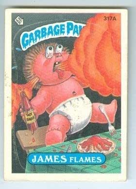 James Flames trading card sticker Garbage Pail Kids Topps 1987 #317a at ...