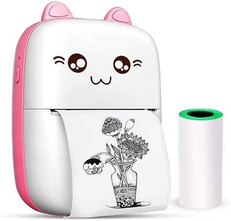 Ji and Ja® Mini Thermal Printer Inkless Bluetooth Pocket Printer for ...