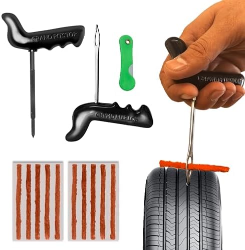 GRAND PITSTOP Universal Tubeless Tyre Puncture Kit with Strips, Strip ...
