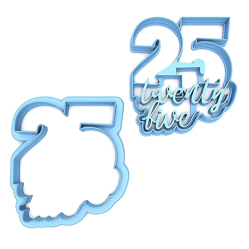 Amazon.com: Sweet Prints Inc Set of 2 Lettered Number 25 Cookie Cutter ...
