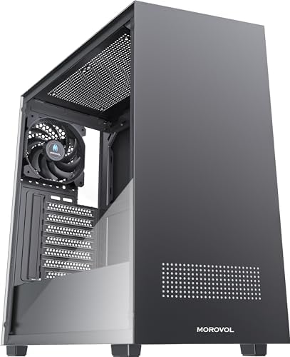 Amazon.com: MOROVOL ATX PC Case, Mid Tower Gaming PC Case with Mesh ...