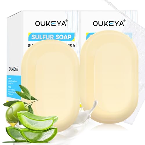OUKEYA Sulfur Soap Treatment for Face,for Acne Pharmaceutical Grade ...