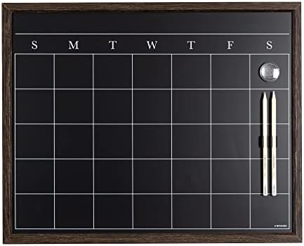 Amazon.com : U Brands Magnetic Chalk Calendar Board, 16 x 20, Rustic ...