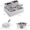 Amazon.com: 20.7Qt Deep Fryer, 3400W Electric Countertop Deep Fryer ...