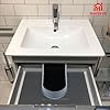 Under Sink Basin U Shaped PVC Pipe Covers for Bathroom Cabinet, Cut-Out ...