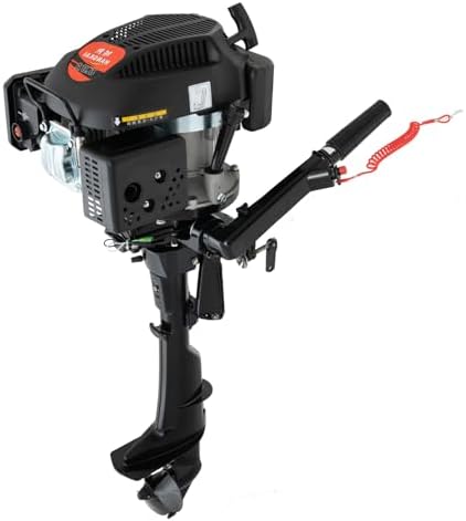 Amazon.com: GEYOPMID 6HP 4 Stroke Gas Outboard Motor, 140CC Fishing ...
