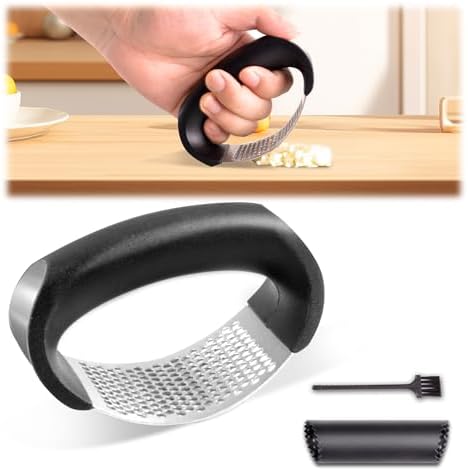 Amazon.com: Tonvi Garlic Mincer - Garlic Press Rocker Stainless Steel ...