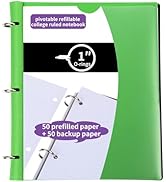 Amazon.com : Tashkummy Pivotable Refillable Notebook, 3 Ring Binder Notebooks 1 Inch, Notebook ...