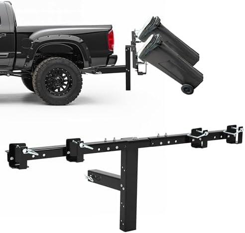 Amazon.com: YUEYIN Adjustable Dual Trash Can Hauler Hitch, Wheeled ...