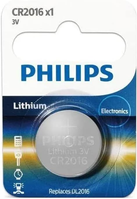 Philips CR2016 3V Lithium Coin Cell Batteries (Silver) - Single Pack (10 pcs Packing) : Amazon ...