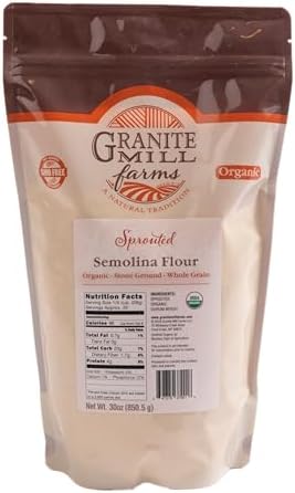 Amazon.com : Granite Mill Farms Sprouted Organic Semolina Flour, 30 oz ...