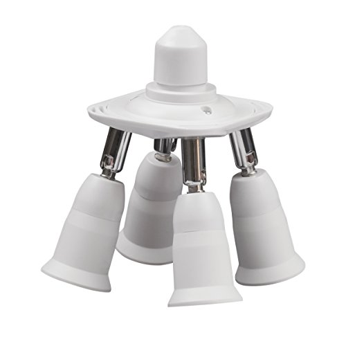 8T8 4 in 1 Lamp Socket Adapter Splitter, LED Bulb Holder Chandelier ...