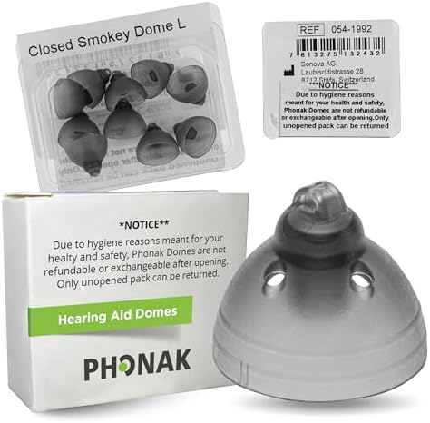 Amazon.com: Phonak Closed Smokey Dome Small (0.24 inch=6mm) 10 Domes ...