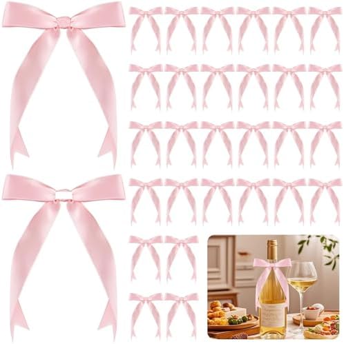 Amazon.com: 30 Pcs Pink Gift Bows, 5"×7" Self-Adhesive Bows for Gift ...