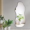 Amazon.com: POZINO Irregular Mirrors, Asymmetrical Wall Mirror, 47.25"x21.6" Waved Decorative ...