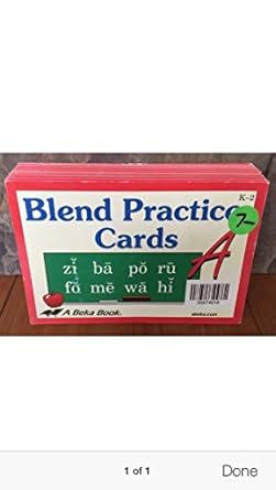 Blend Practice Cards A: A BEKA BOOKS: Amazon.com: Books