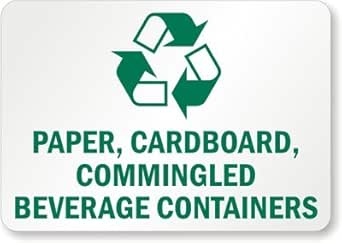 Paper, Cardboard, Commingled Beverage Containers (with Graphic ...