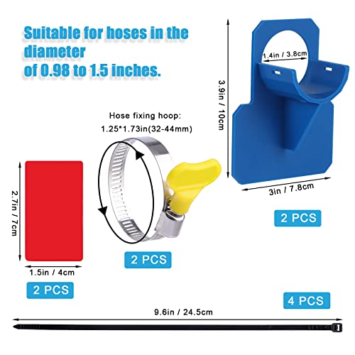 LUTER 2pcs Pool Hose Holders with Stainless Steel Clamps Cable Ties ...