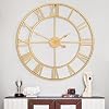 Amazon.com: 1st owned Large Wall Clock Metal Retro Roman Numeral Clock ...