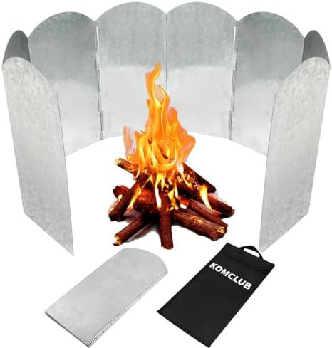 Amazon.com: KOMCLUB Folding Camping Stove Windscreen Outdoor wind ...