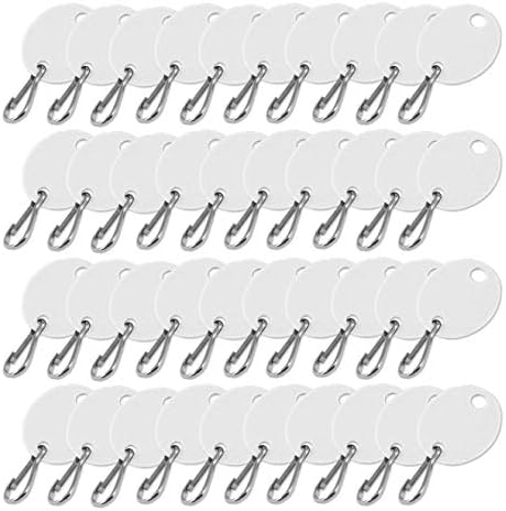Amazon.com : Lucky Line Oval Cabinet Key Tag with Hook, White, 100 ...