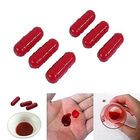 Buy MADDY GROUP Fake Blood Capsules - Realistic Touch for Halloween ...