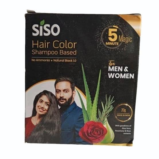 Siso Hair Color (20g) Natural Black-Pack of 20 : Amazon.in: Beauty