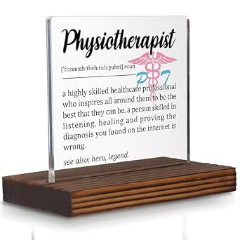 Physiotherapist Appreciation Gift Desk Sign, Funny Physical Therapy ...