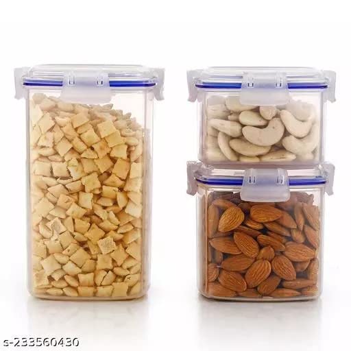 Europe Mart® Air Tight Lock Storage Jar & Container 500ml, 1000ml ...