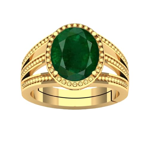 Buy APSSTONE 8.25 Ratti Natural Emerald Ring (Natural Panna/Panna stone ...