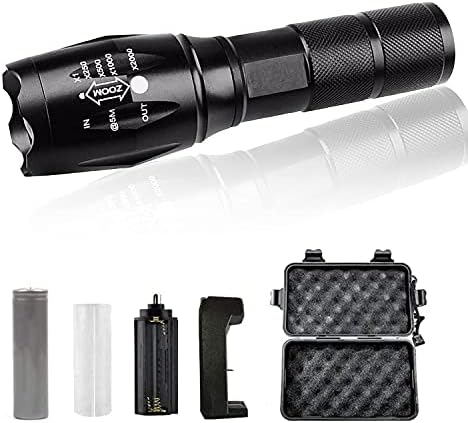 MZ 035 (ZOOMABLE LED Metal Torch) 4 Modes Flashlight, Super Bright Cree ...