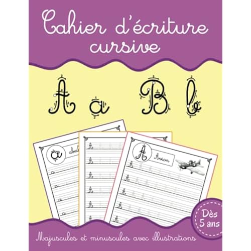 Snapklik.com : Cahier Decriture Cursive: Apprendre A Ecrire Les Lettres ...