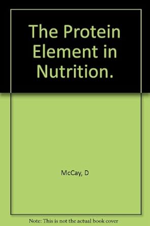 The Protein Element in Nutrition.: Amazon.co.uk: Books