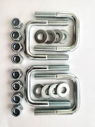 Amazon.com: U Bolts for 2x2 ROPS Tractors, Zinc Plated with Washers and ...