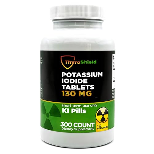 Snapklik.com : ThyroShield Potassium Iodide Tablets - 130mg Iodine ...