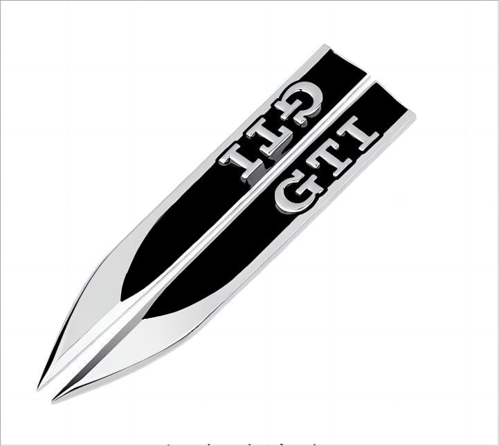 Amazon.com: Generic 1 Pair 3D Chrome-Plated Black red Badge Badge Decal ...